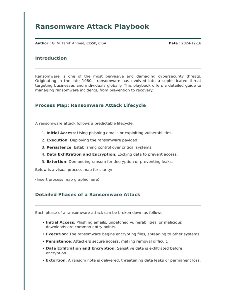 Ransomware Attack Playbook | PDF | Ransomware | Crime Prevention