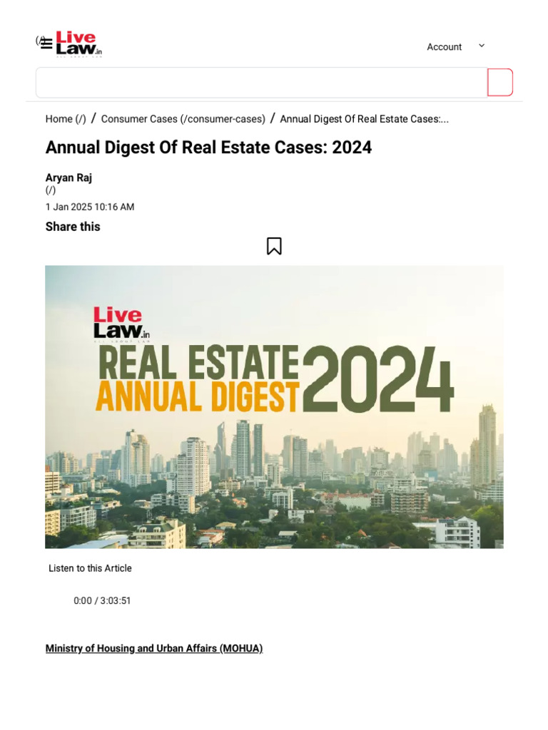 Annual Digest of Real Estate Cases - 2024 (1) - 250107 - 122107 | PDF ...