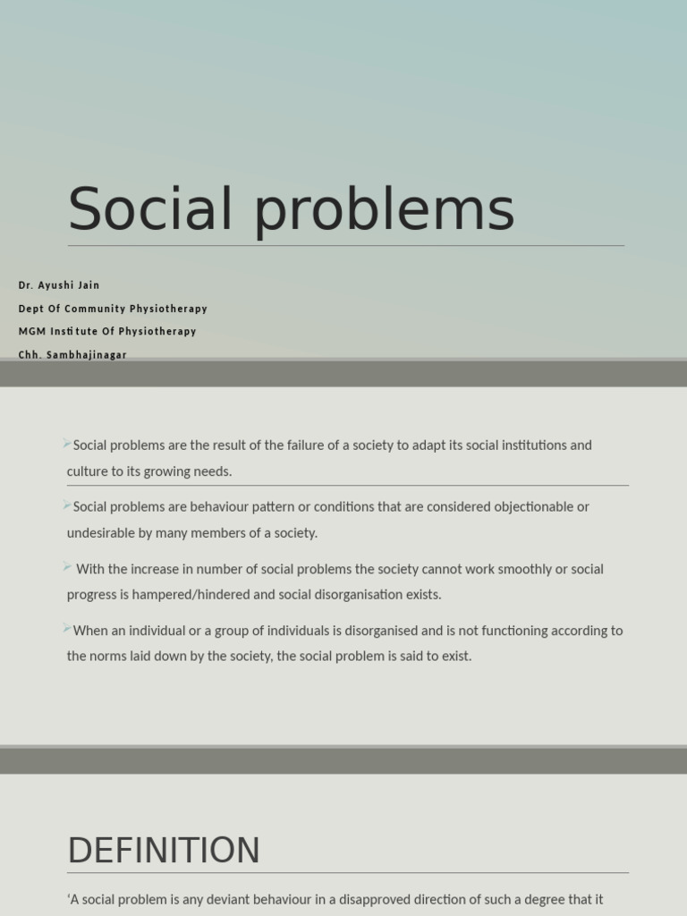 m.social Problems | PDF | Unemployment