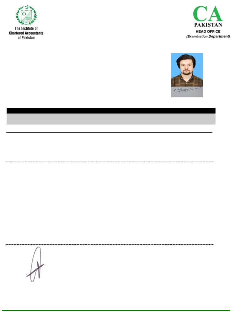 ICAP Admit Card (1) 065216 | PDF