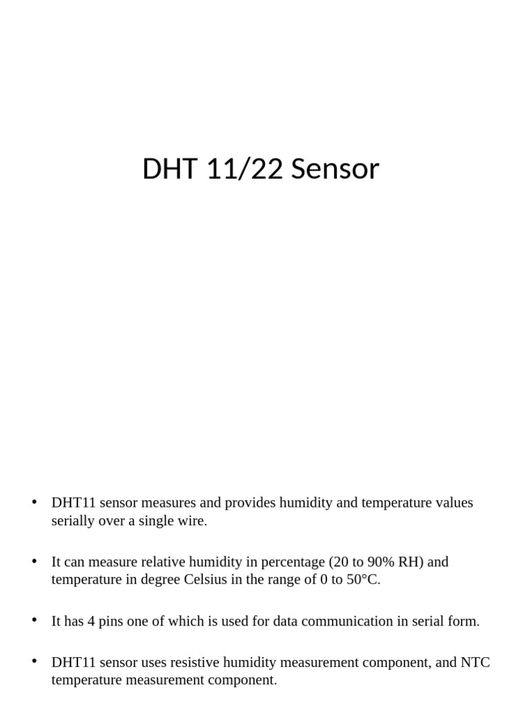 DHT 11 Sensor | PDF