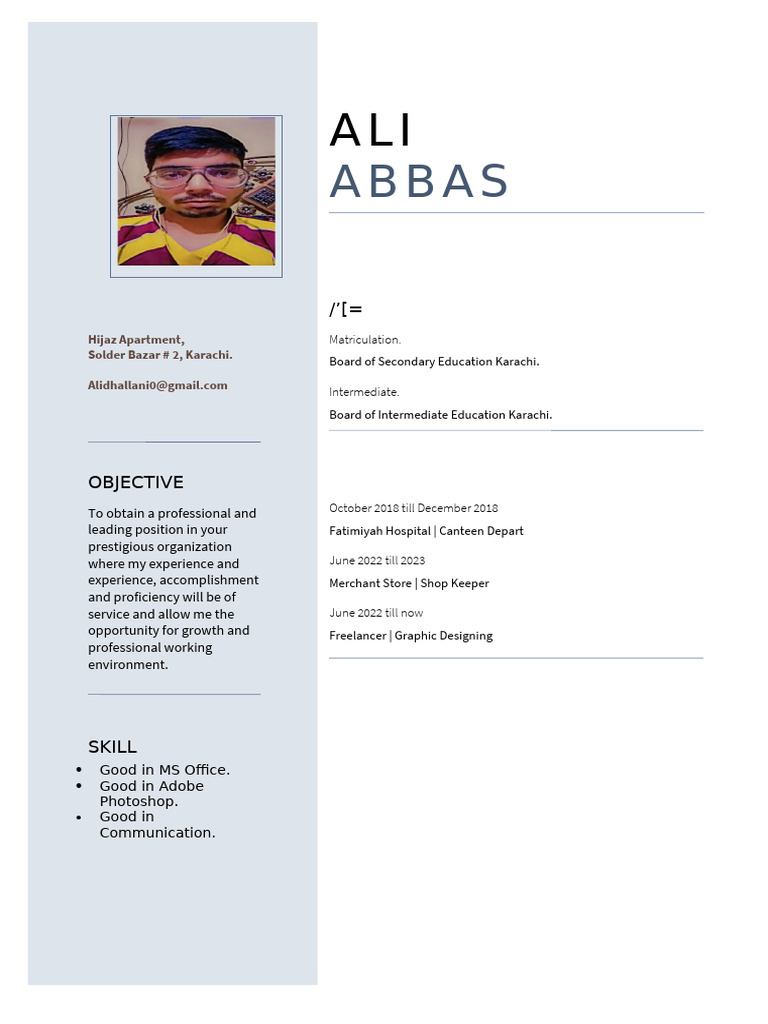 Ali Abbas CV(Resume) | PDF