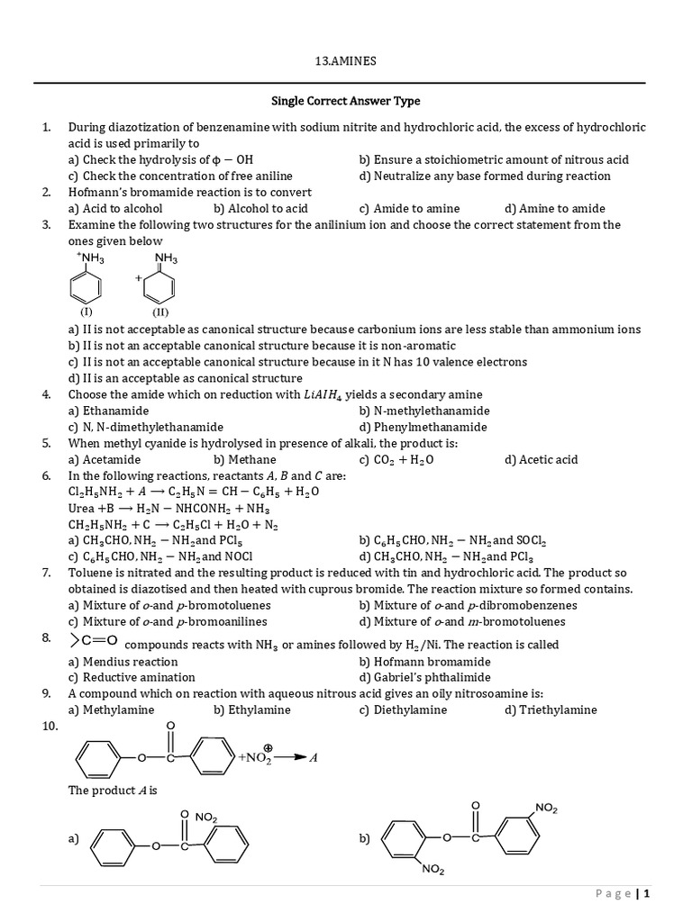 AMINES | PDF | Amine | Amide