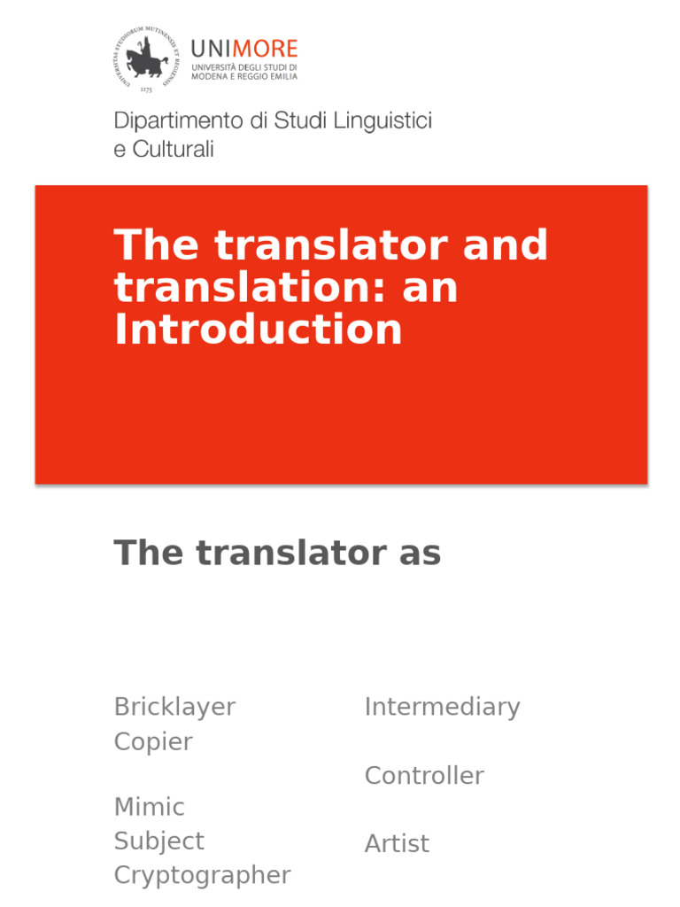 Translation Roles & Processes | PDF | Translations | Linguistics