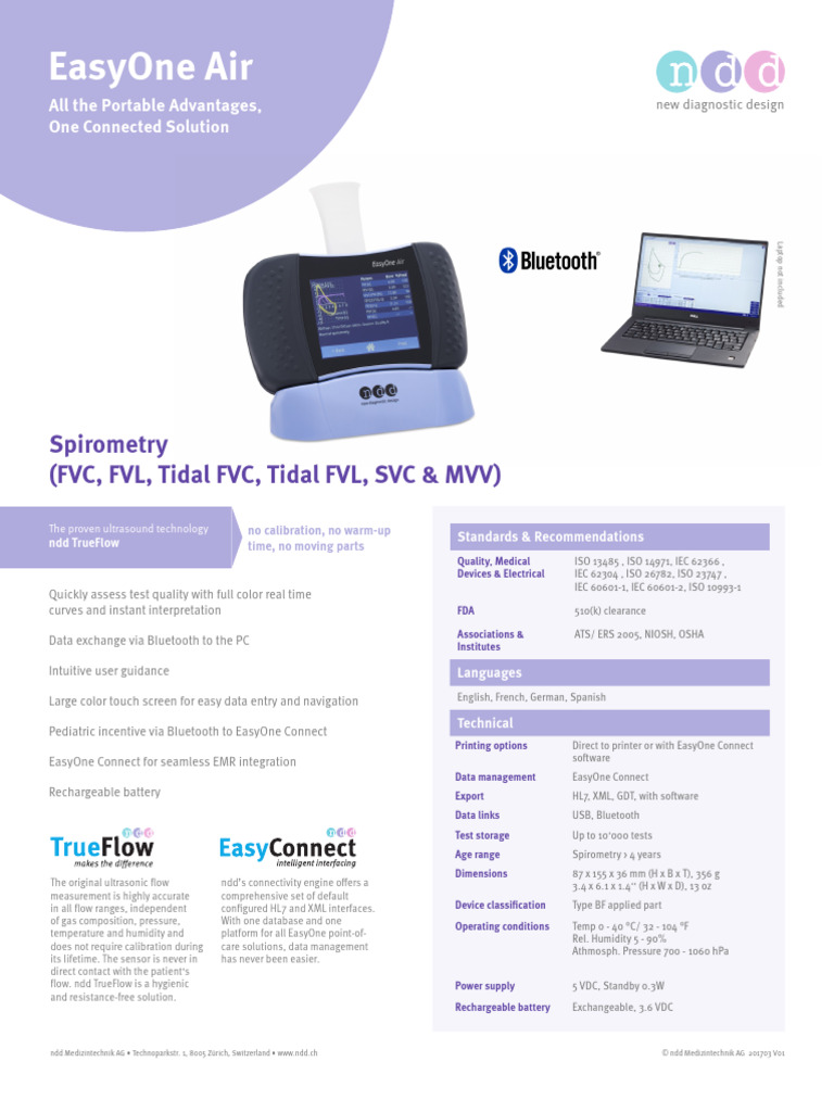 Espirómetro EasyOne Air | PDF | Computing