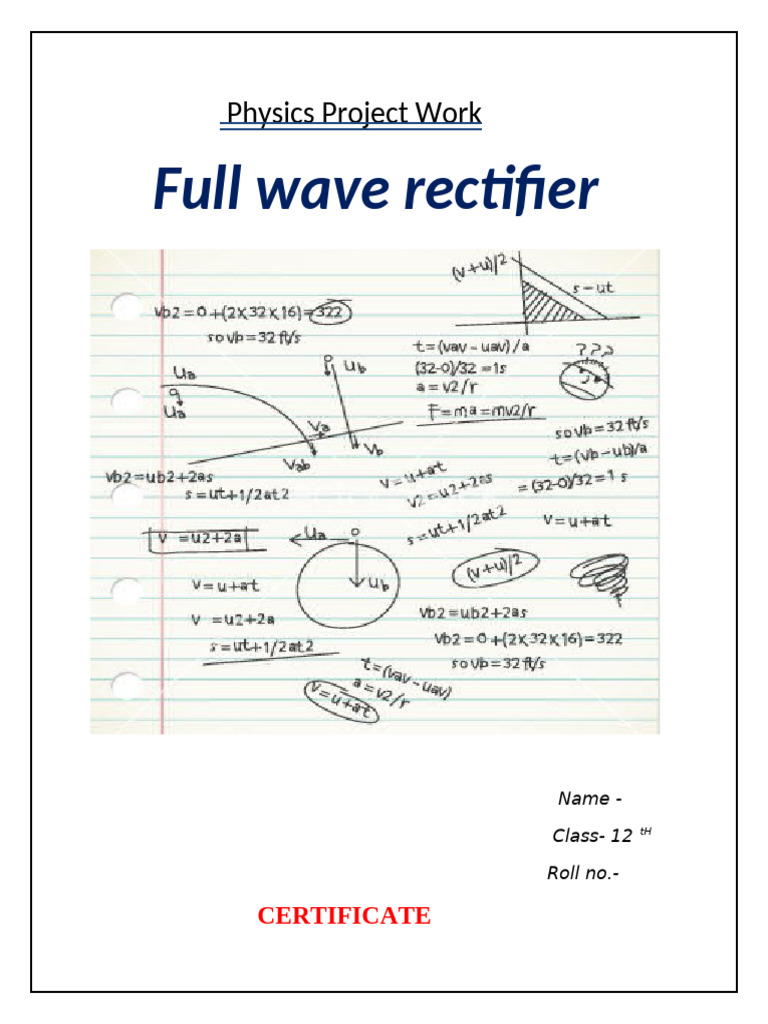 Full Wave Rectifier | PDF | Rectifier | P–N Junction