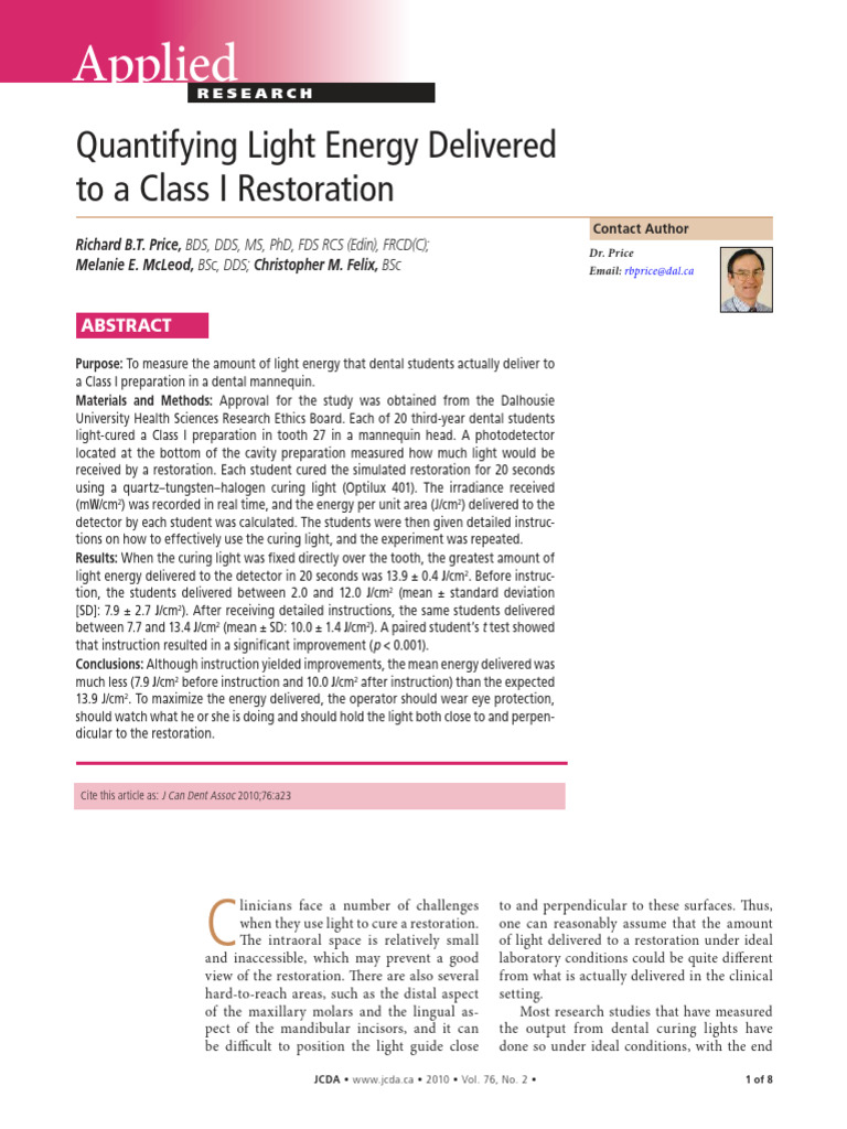 Optilux Light Curing Instructions | PDF