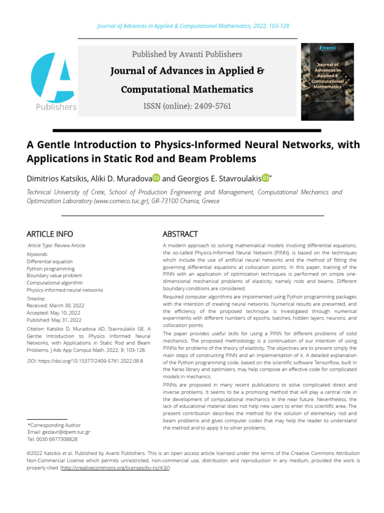 PINN Gentle Introduction | PDF | Artificial Neural Network | Applied ... PINN Gentle Introduction | PDF | Artificial Neural Network | Applied ...