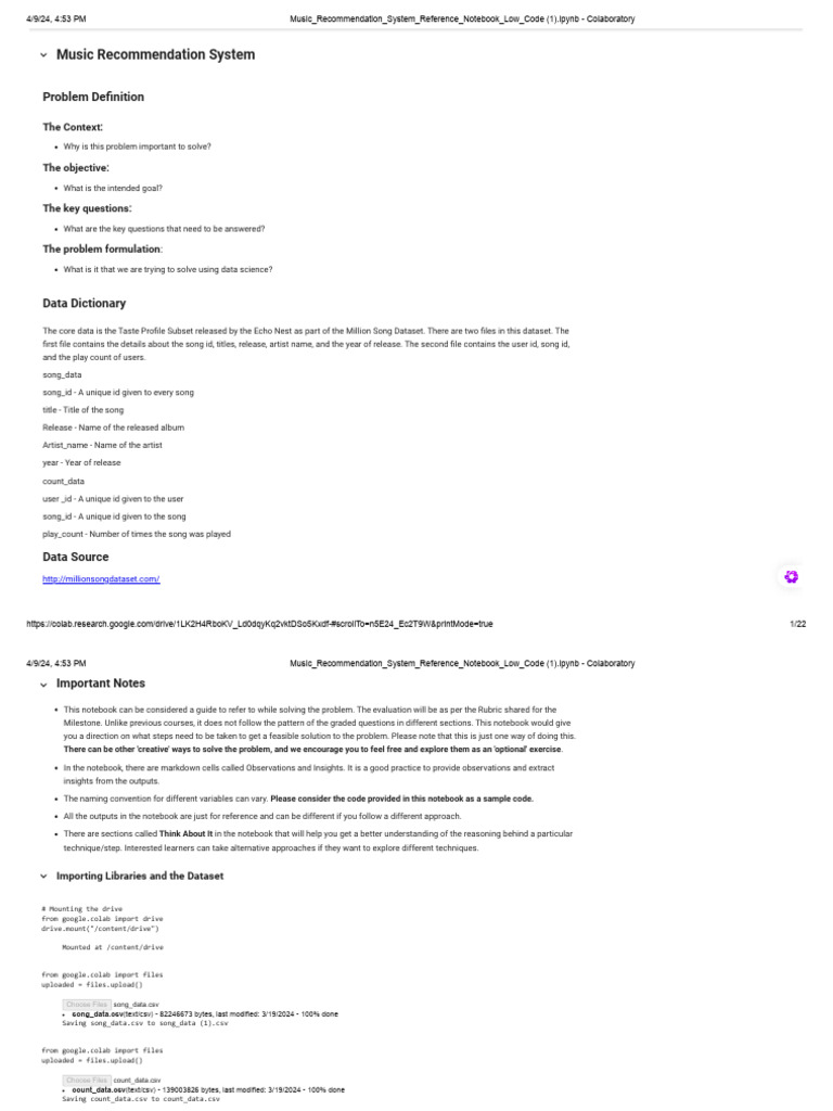 Music Recommendation System Guide | PDF | Computing | Applied Mathematics