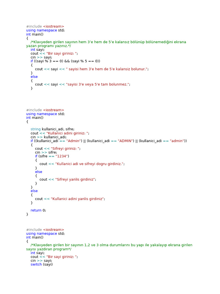 Algoritma Ve Programlama Ders Notu 4 | PDF