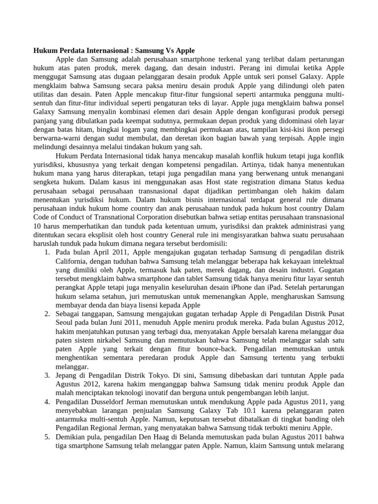 Hukum Perdata Internasional | PDF