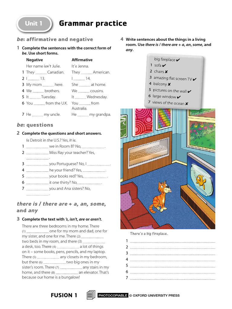 Grammar and Vocab Sheets - Unit 1 - G | PDF