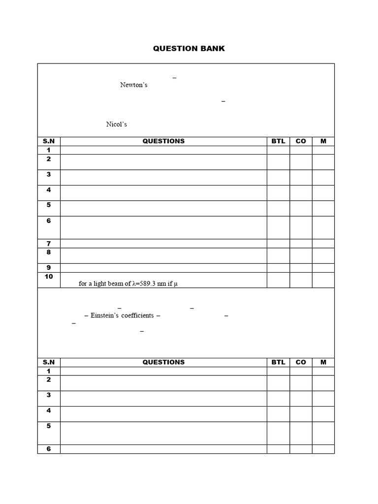 Applied Physics - Question Bank | PDF | Diffraction | Electron