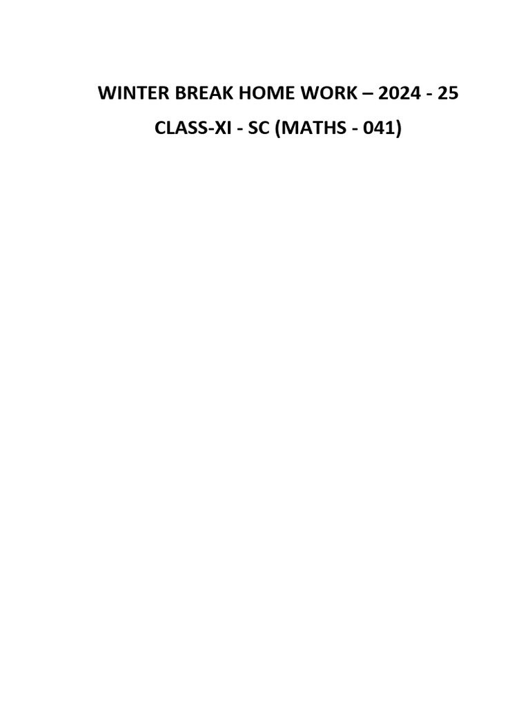 Winter Break Home Work - Xi – 2024-25-105732 | PDF | Ellipse ... Winter Break Home Work - Xi – 2024-25-105732 | PDF | Ellipse ...
