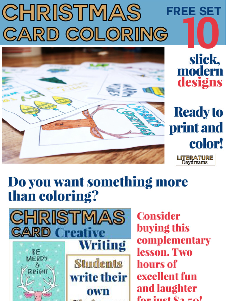 ChristmasCardColoringPages 1 | PDF