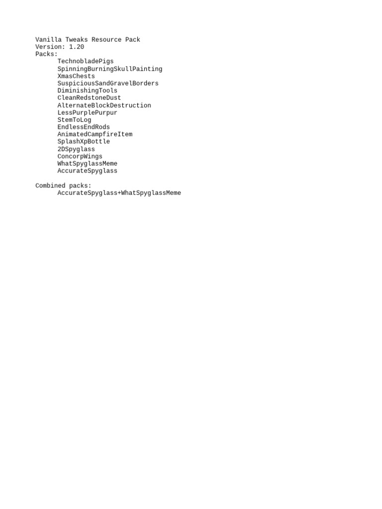 Selected Packs | PDF