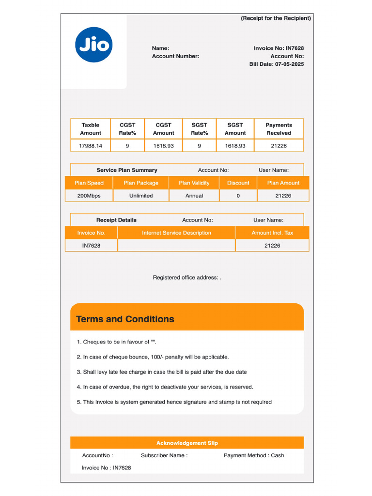 Internet Invoice | PDF