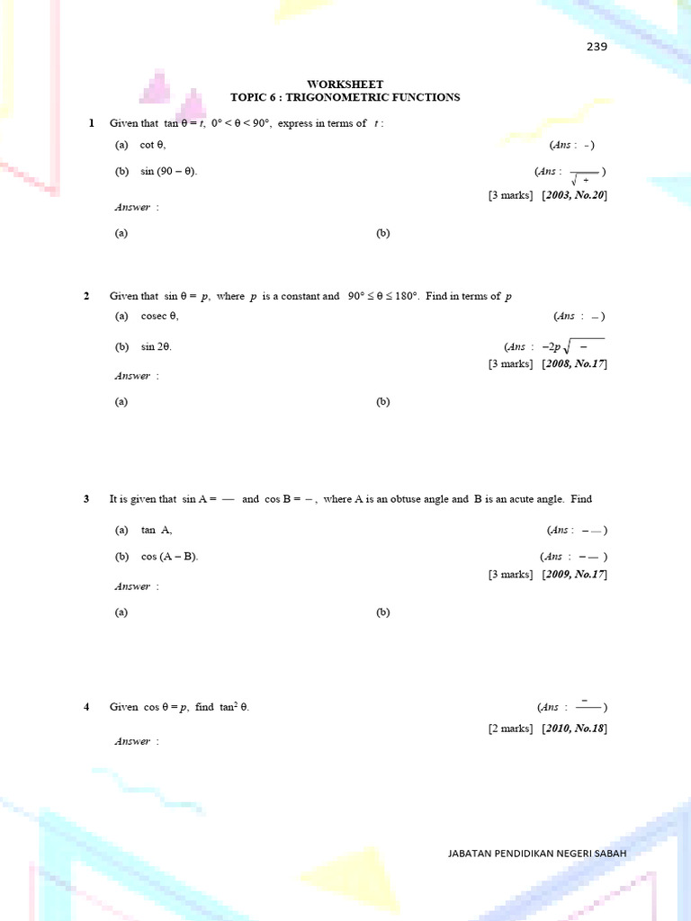 Trigonometric Function Pdf Mathematical Objects Mathematical Analysis