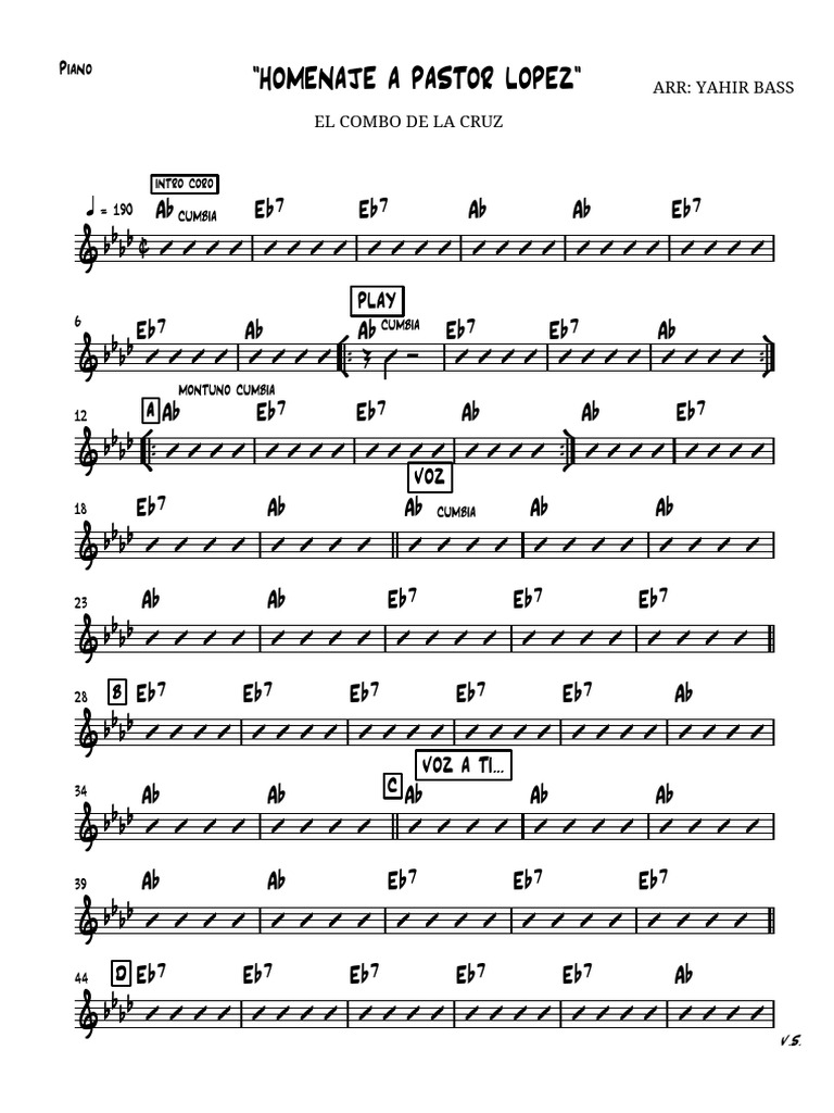 HOMENAJE A PASTOR LOPEZ Armonia | PDF