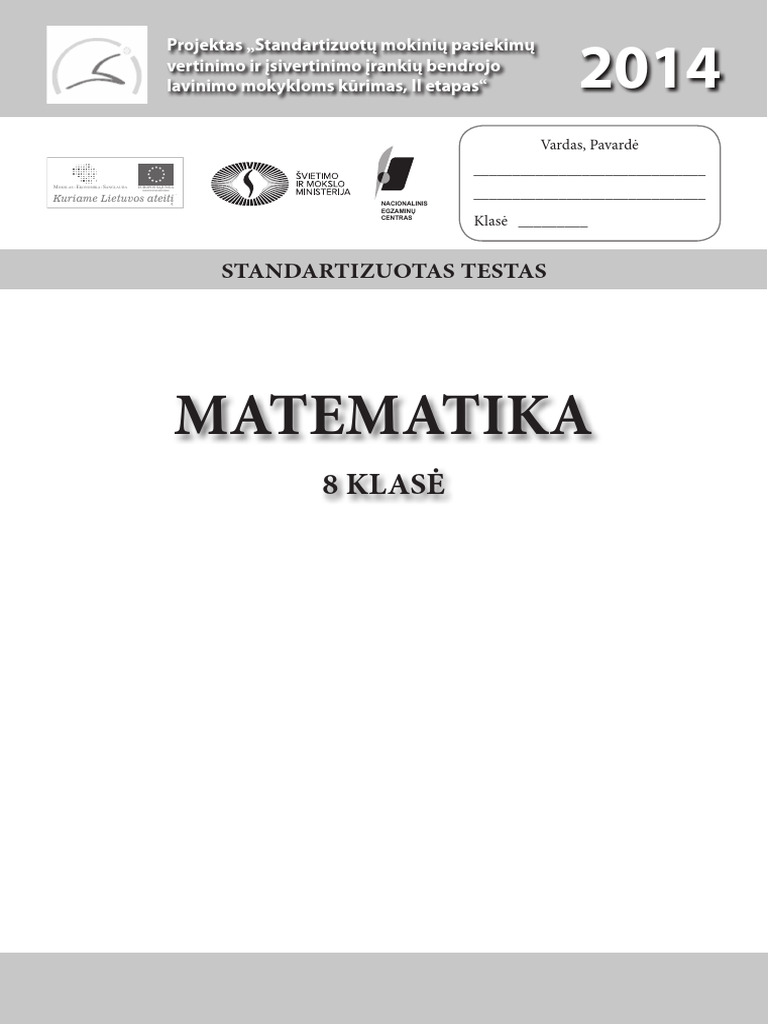 4566 8kl MATEMATIKA 2014 | PDF