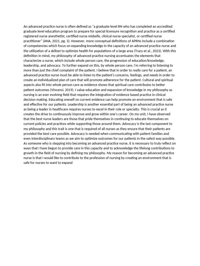 Define advanced practice nurse | PDF | Nursing | Health Care