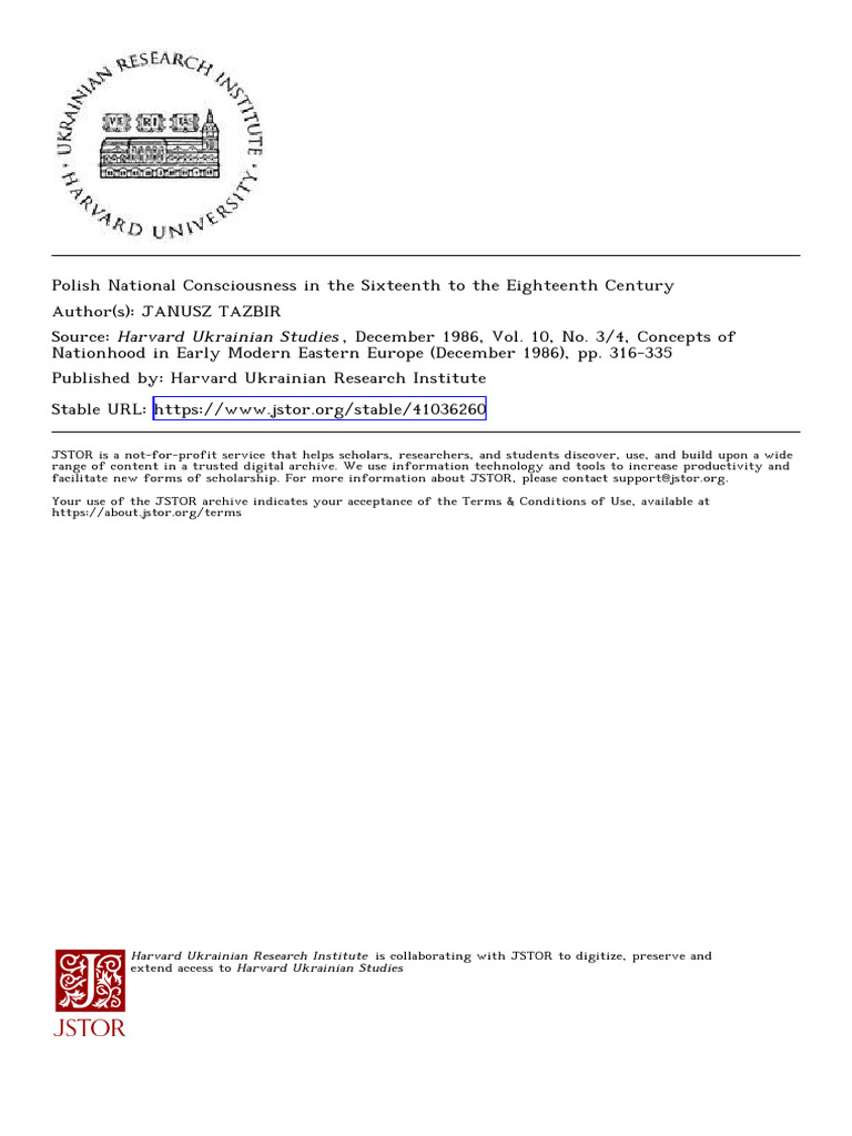Polish National Identity (16th-18th Century) | PDF | Poland | Nobility