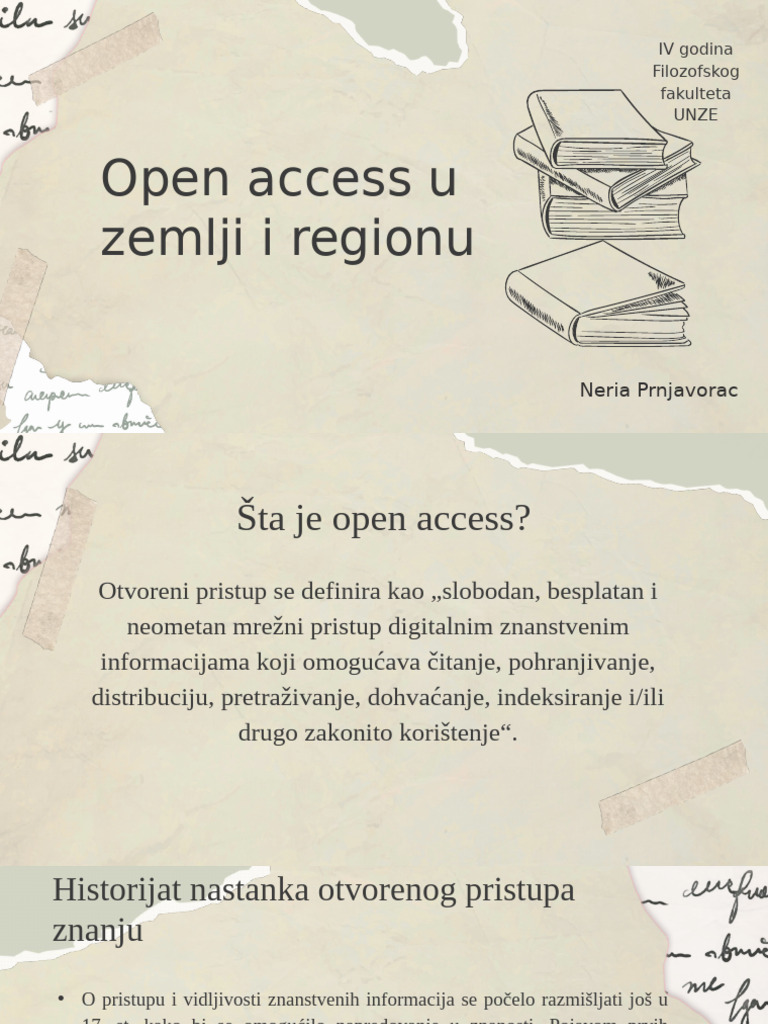 Open Access U Zemlji I Regionu - Otvoreni Pristup Znanju | PDF