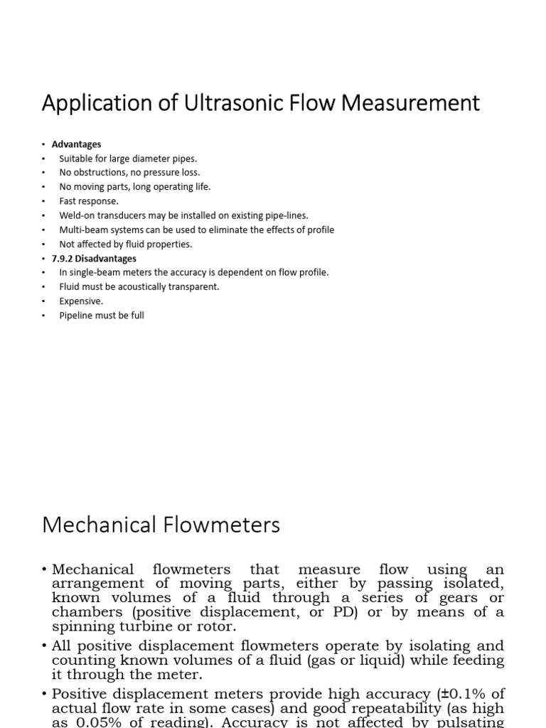 Application of Ultrasonic Flow Measurement | PDF