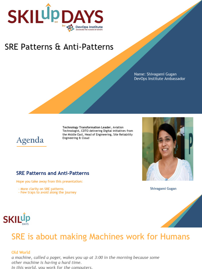 SRE 21 ShivagamiGugan SlideDeck | PDF | Systems Architecture | Information Technology Management