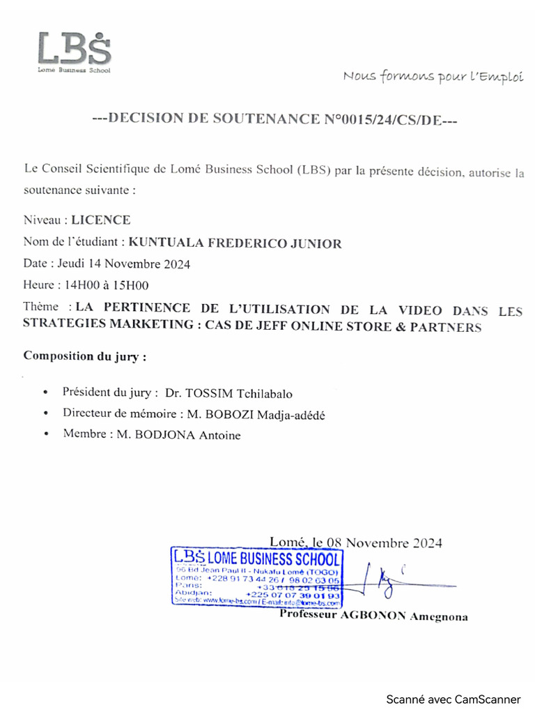 Soutenance KUNTUALA | PDF