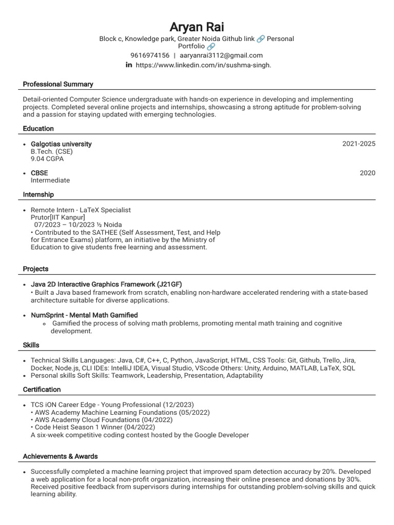 ARYAN RAI | PDF | Software Engineering | Software