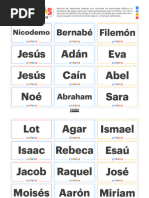 Lista Personajes - Desafío de Personajes de La Biblia | PDF