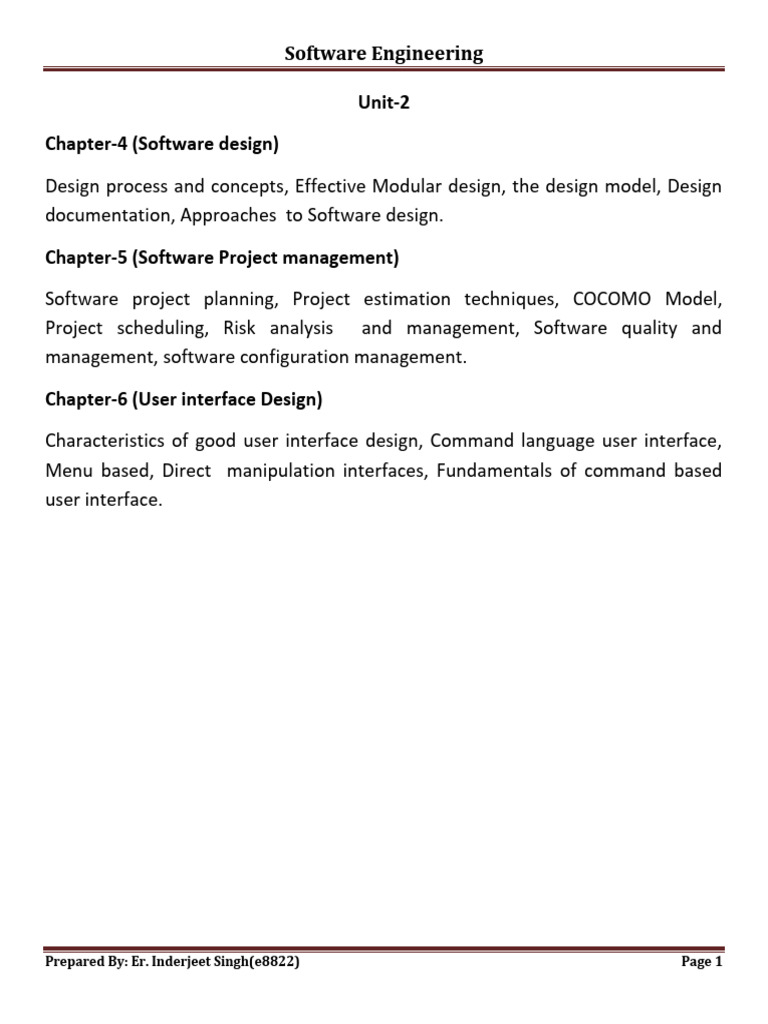 Unit 2 Chapter 1 Design Pdf Class Computer Programming Method Computer Programming 