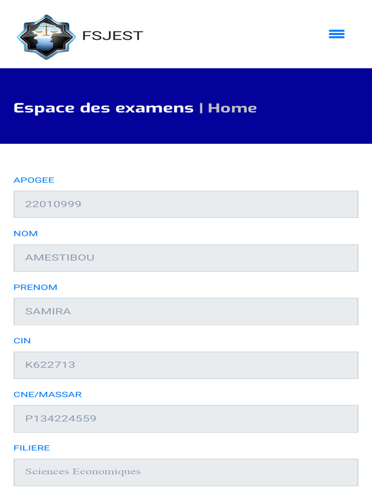 FSJEST - Espace Examens | PDF