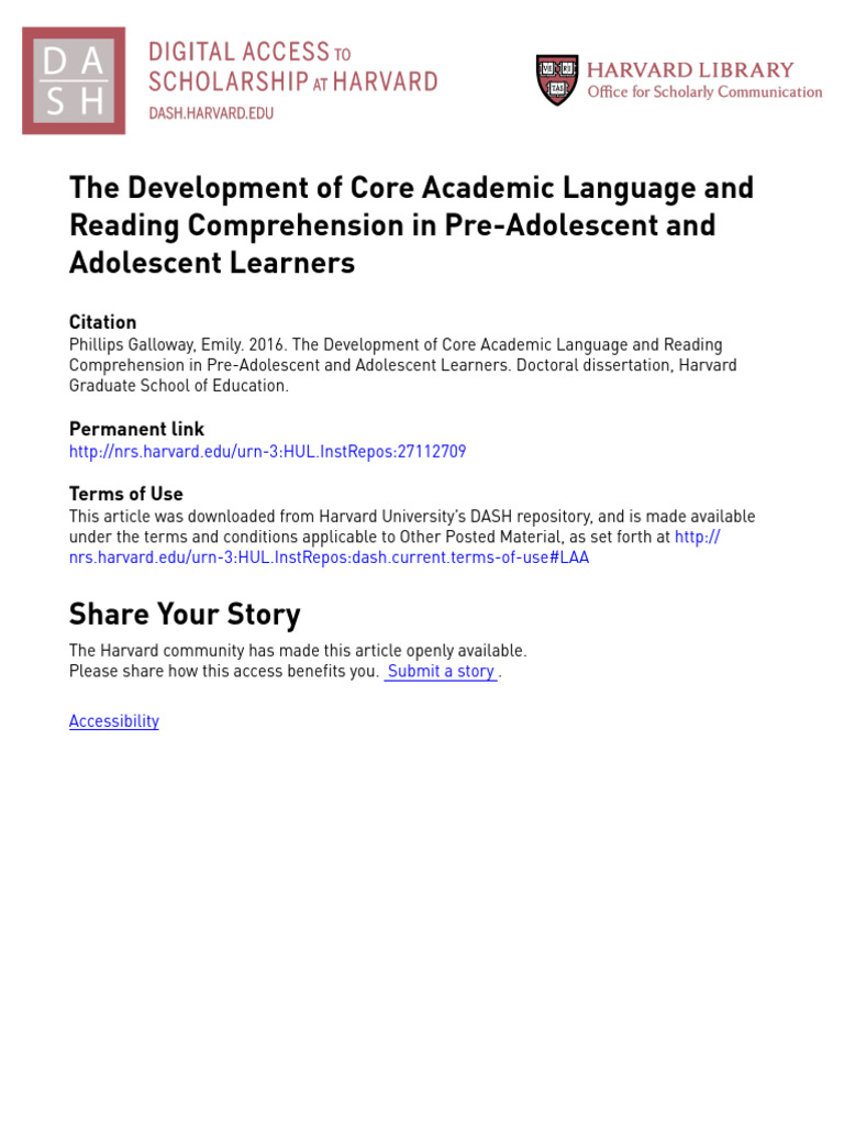 Phillipsgalloway Dissertation 2016 | PDF | Reading Comprehension ...