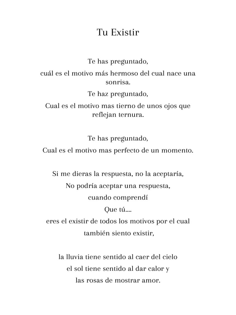 Tu Existir: El Sentido de la Vida | PDF