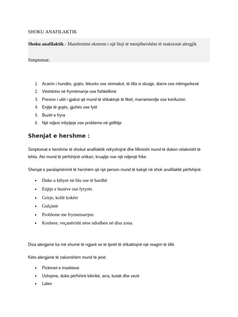 Shoku Anafilaktik Web | PDF