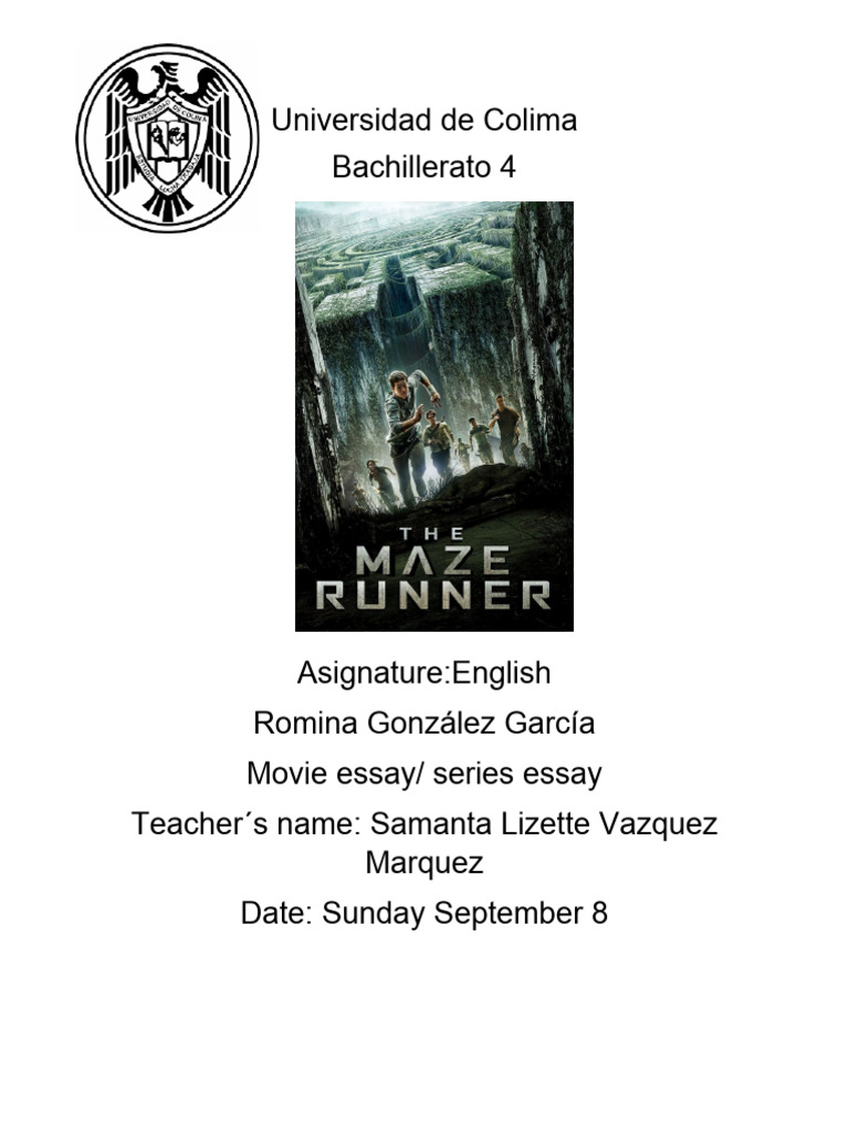Essay Ingles Maze Runner | PDF