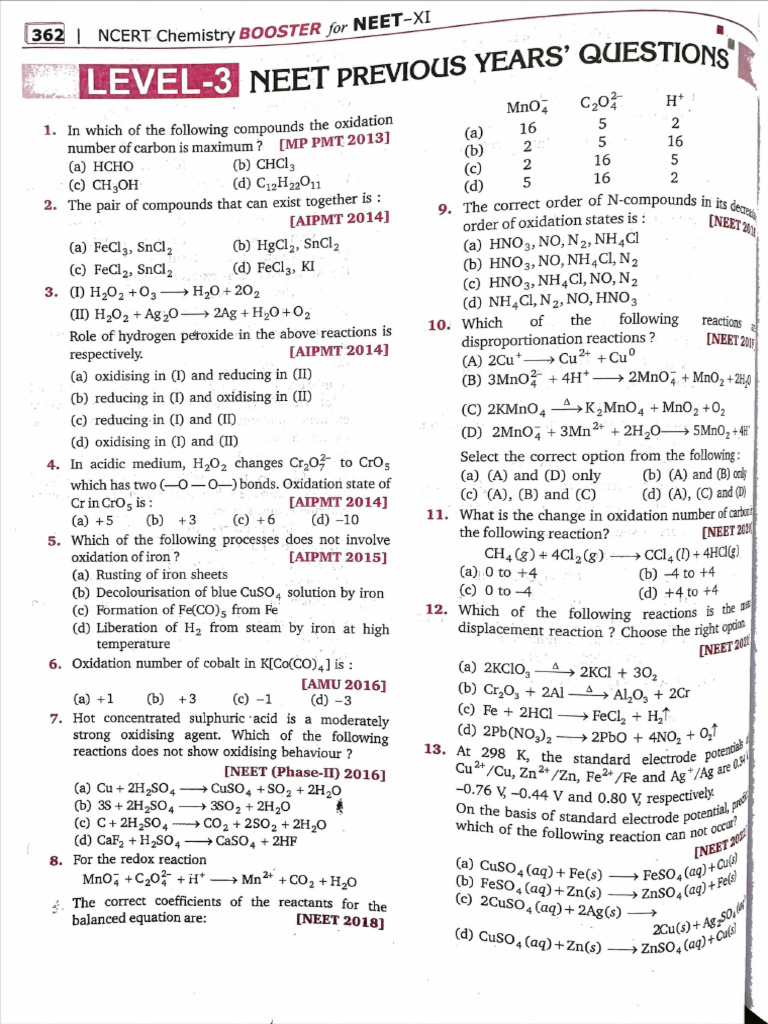 Level 3 Redox | PDF