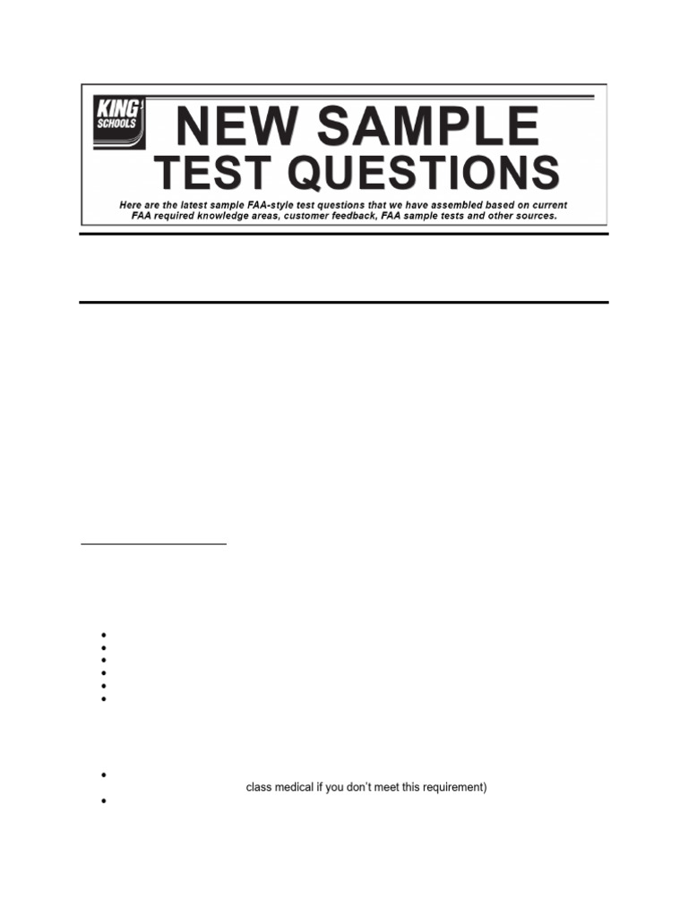 FAA ppl test question updates June 2024 | PDF | Aviation | Aerospace