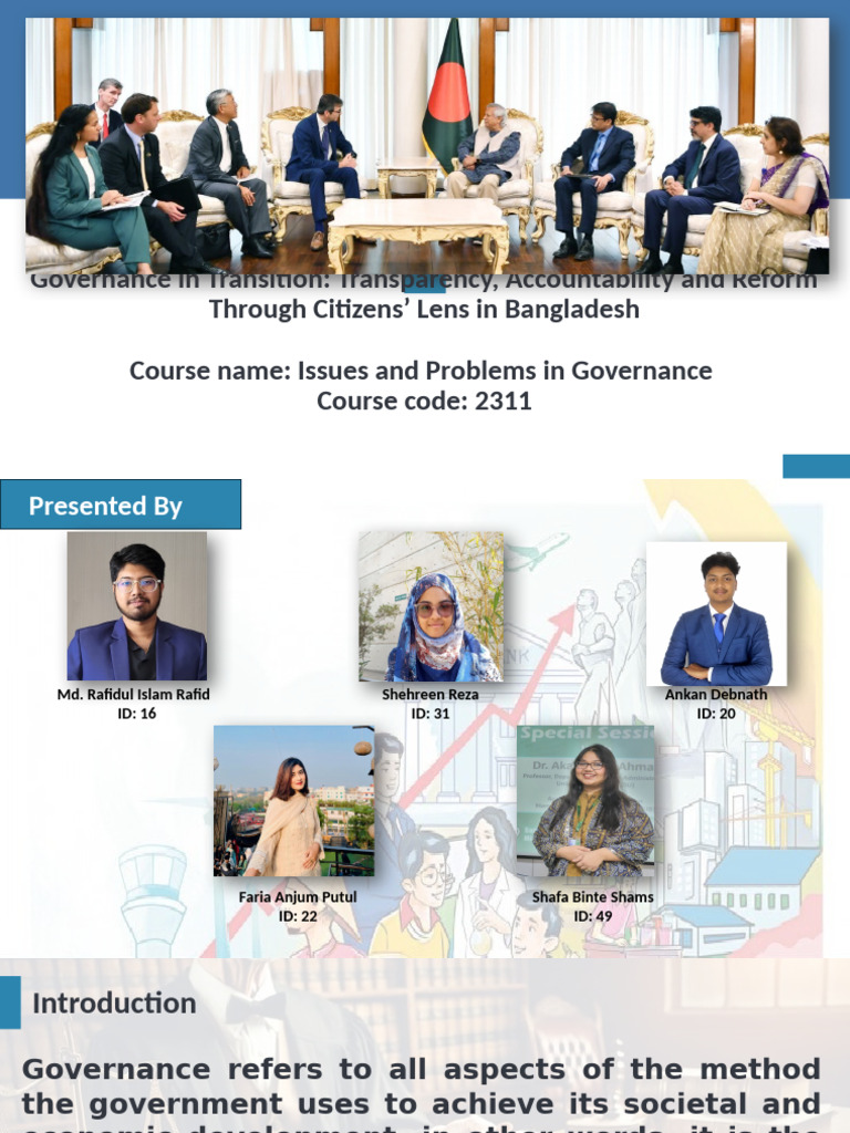 Issues and Governance Presentation | PDF | Governance | Accountability