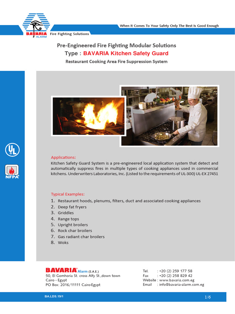 Bavaria Kitchen Fire Suppression System | PDF | Fires | Firefighting