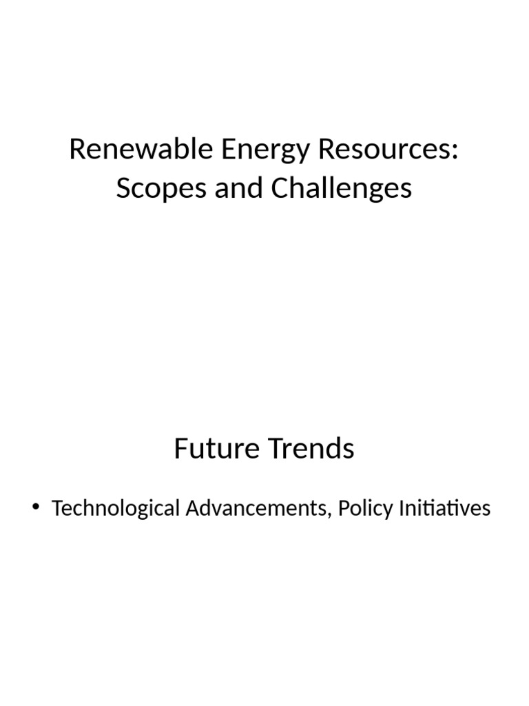 Renewable Energy Presentation | PDF