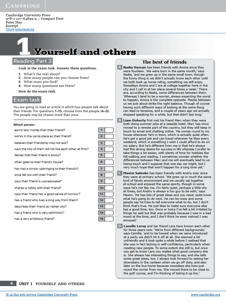 Compact First Workbook With Answers With Audio CD Sample Pages | PDF | Onion | Verb