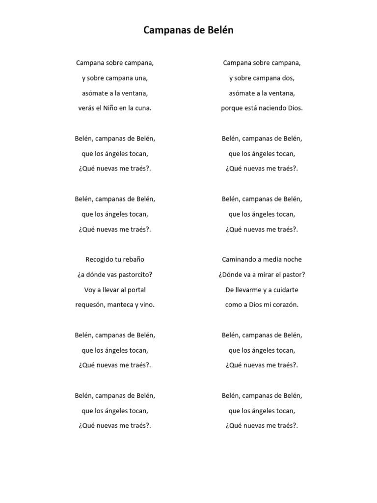 Campanas de Belén... | PDF