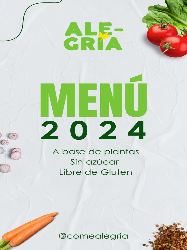 Menú Alegría Del 20 Al 24 Mayo | PDF