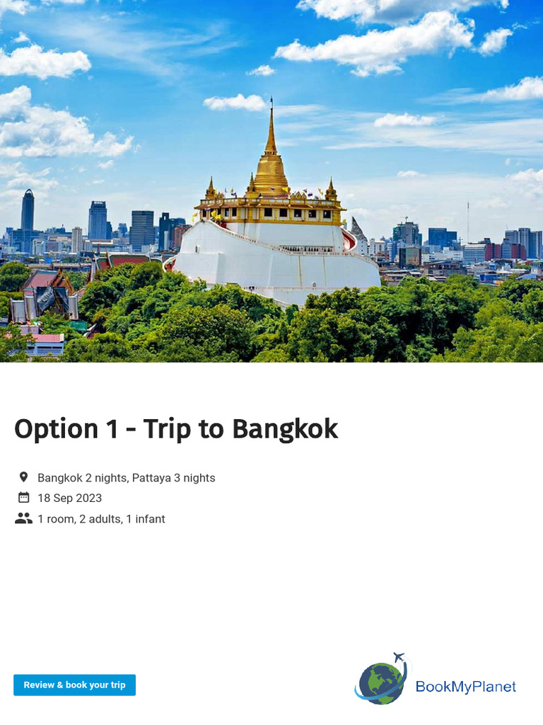 Option 1 - Trip To Bangkok | PDF | Travel Visa