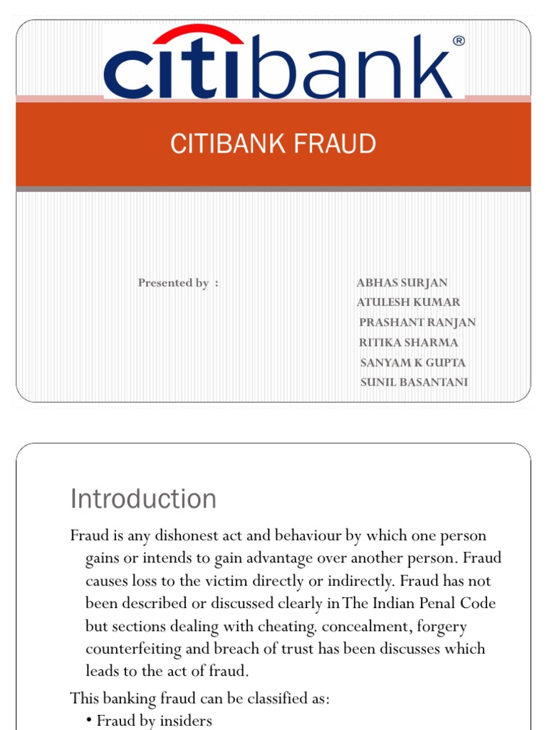 Citi Bank | PDF | Fraud | Banking