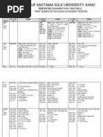 2019-2020 Exam Schedule Overview | PDF