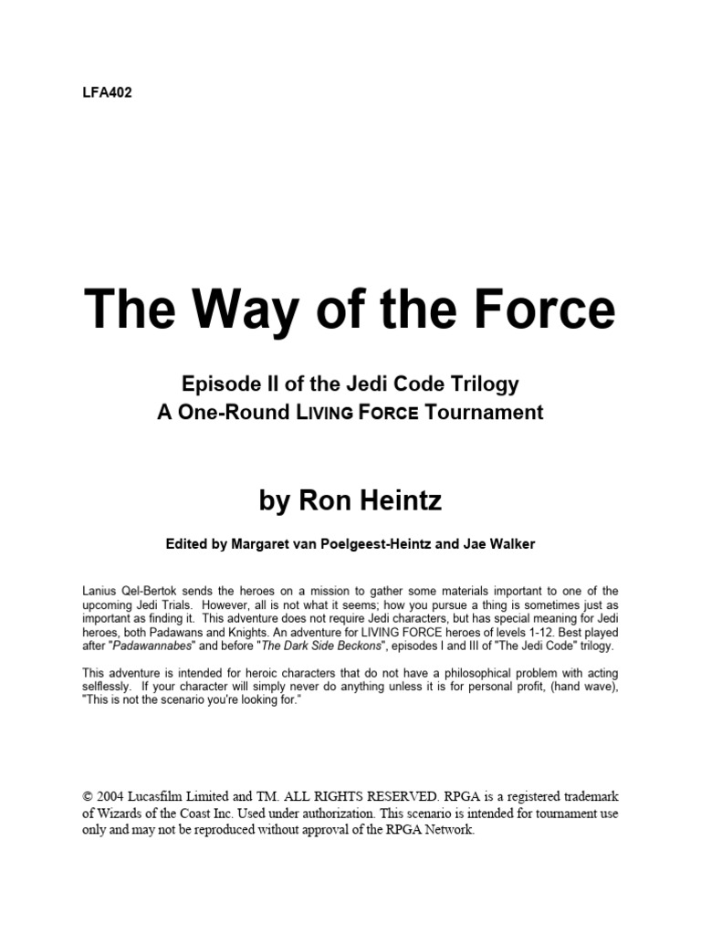The Way of The Force | PDF | Jedi